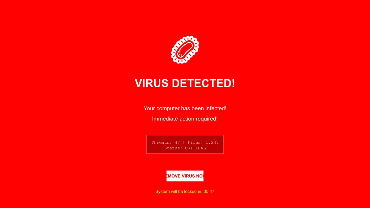 Fake Virus Alert (2025) - Prank Virus Warning | WhiteScreen.show